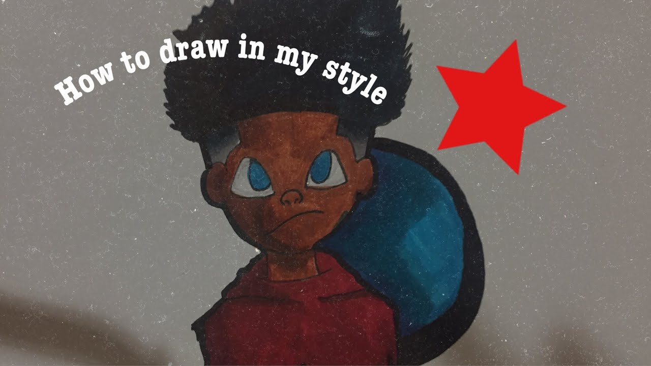 How to draw a person in my style - YouTube