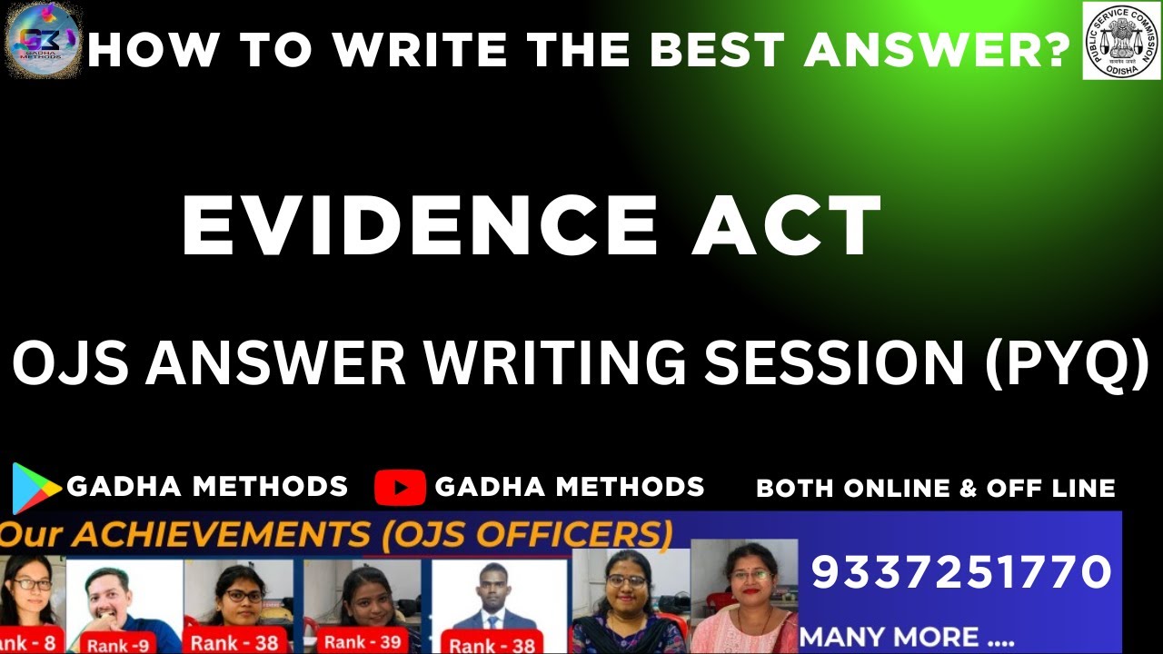 EVIDENCE ACT, OJS ANSWER WRITING, #judiciaryexams #judiciary #exam #ojs ...