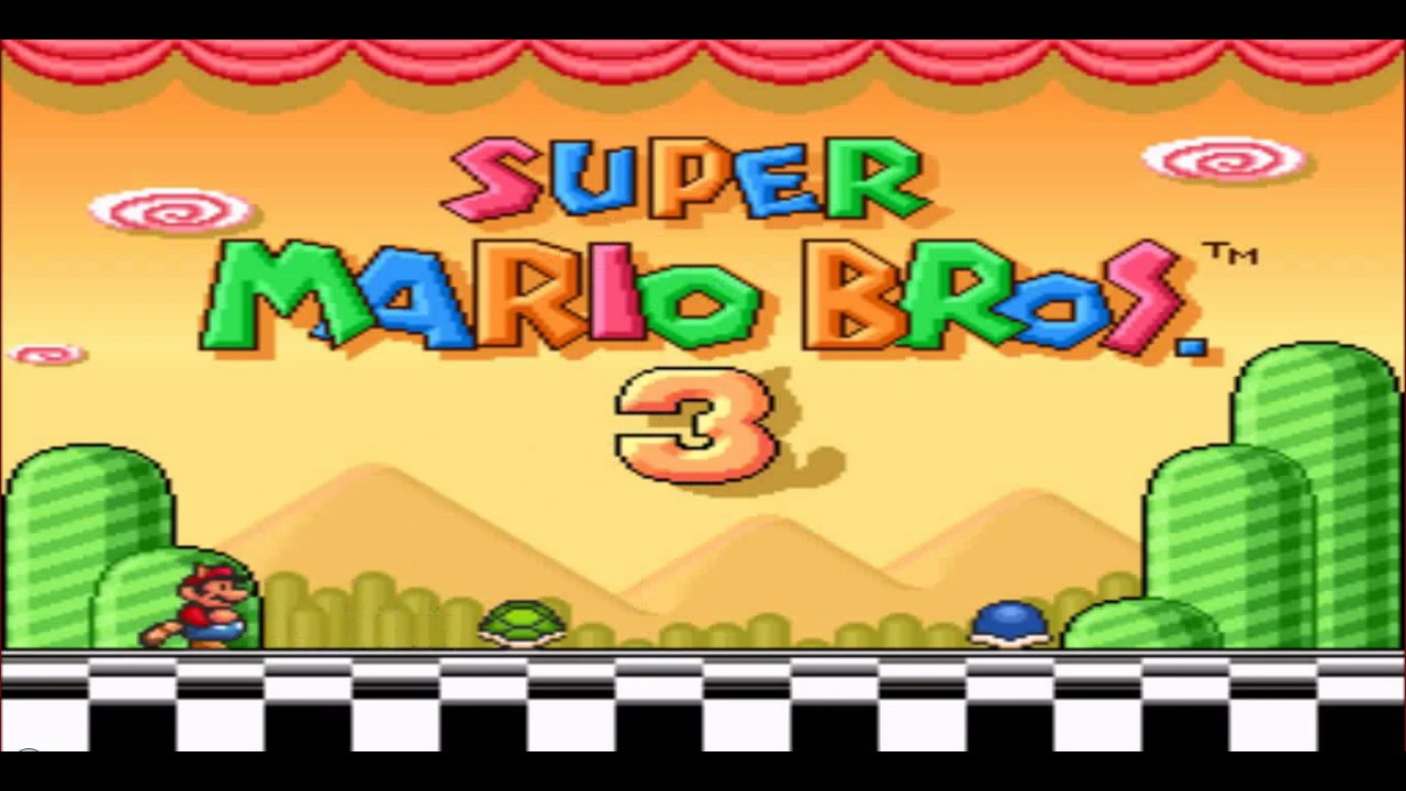 Super Mario Bros. 3 (Super Mario All-Stars) Title Screen Intro - YouTube