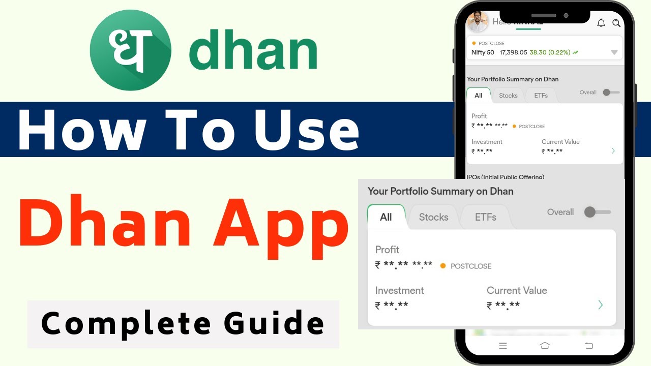 How To Use Dhan Mobile Application | How To Use Dhan Mobile Explain ...