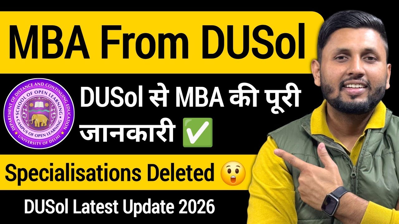 All About DU SOL MBA Programme | MBA From DU SOL | Delhi University ...