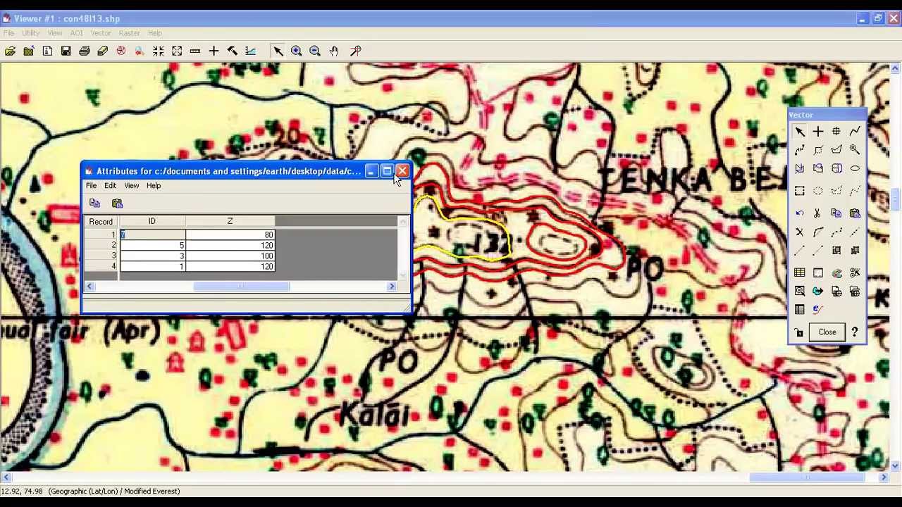 Extraction of Contours from Toposheet - YouTube
