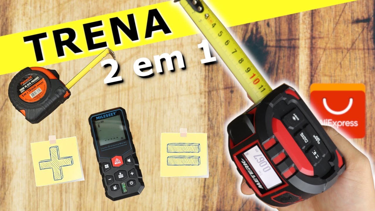 Trena Laser 2 em 1 boa e barata do Aliexpress - YouTube