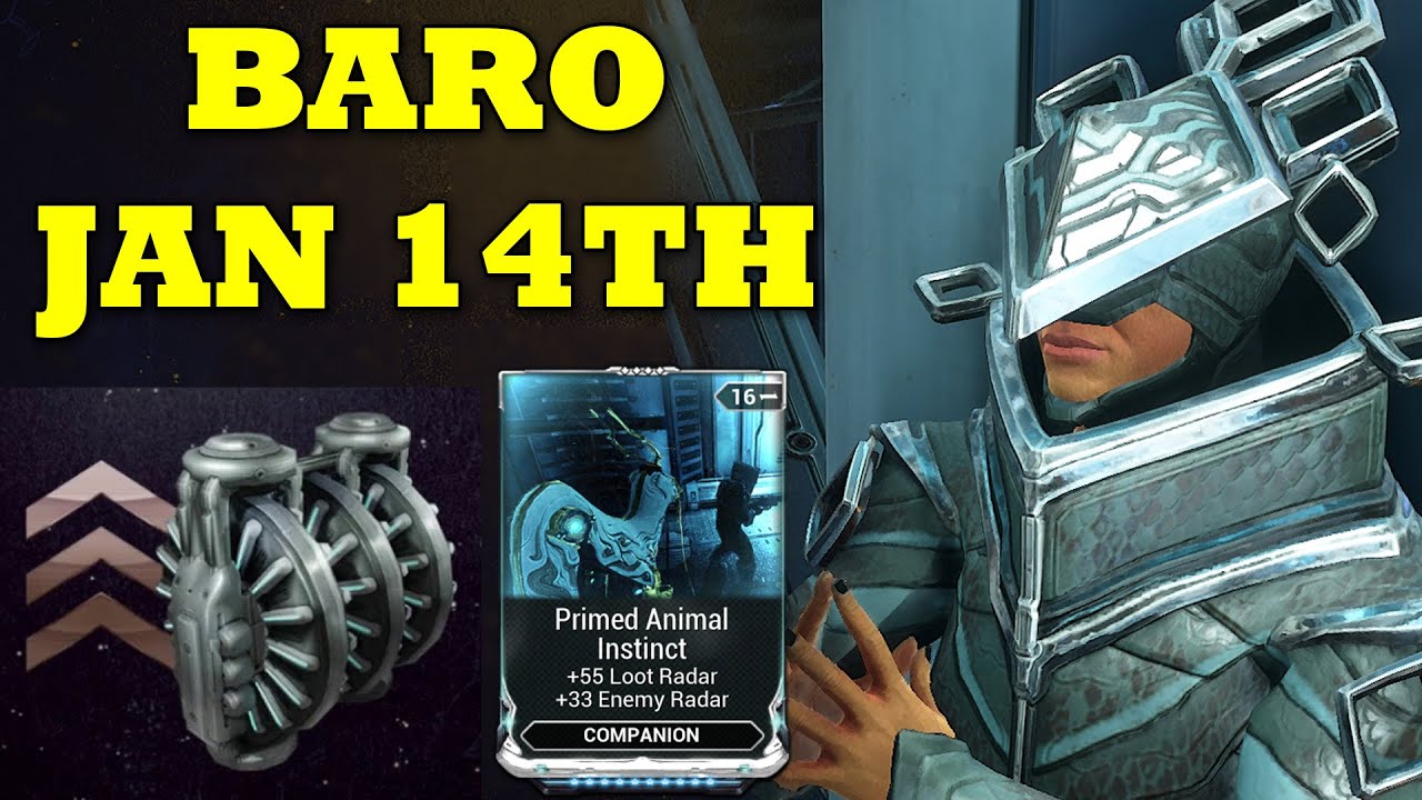 Baro Ki'Teer Brought Primed Animal Instinct And Mod Drop Chance ...