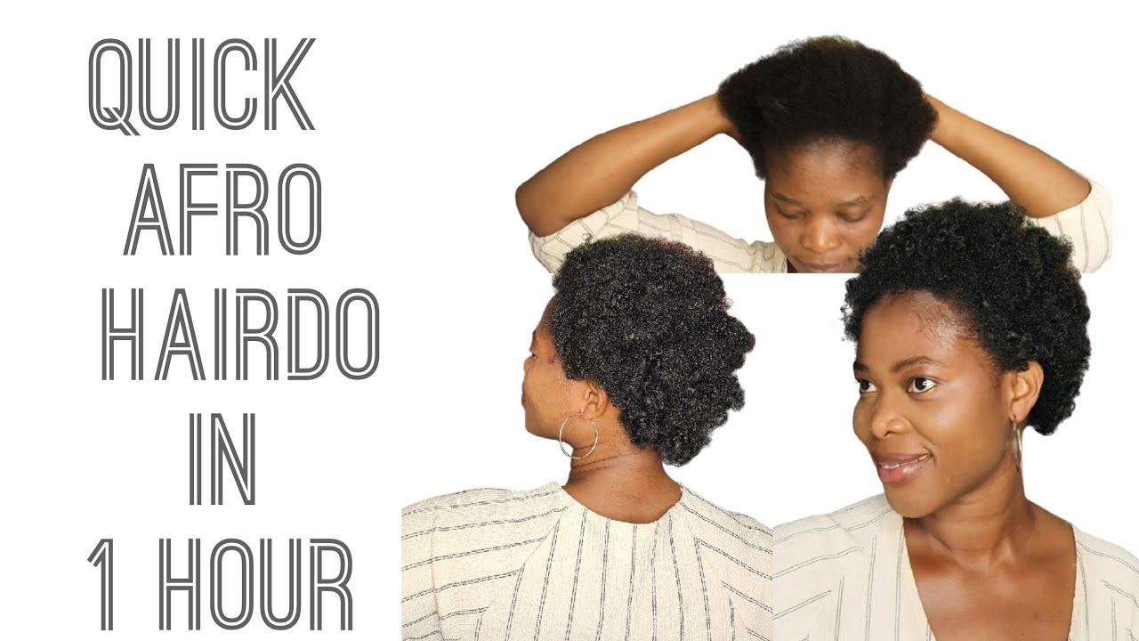 Define curl afro hairdo in less than an hour - YouTube