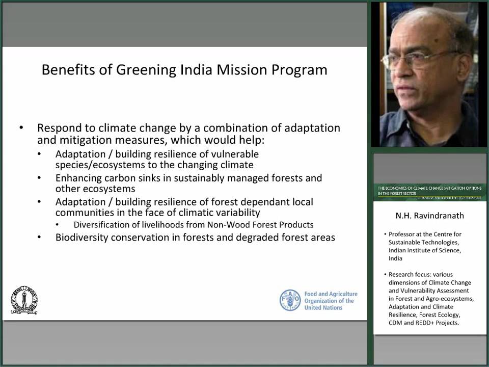 Costs and benefits of the Green India Mission for mitigation - YouTube