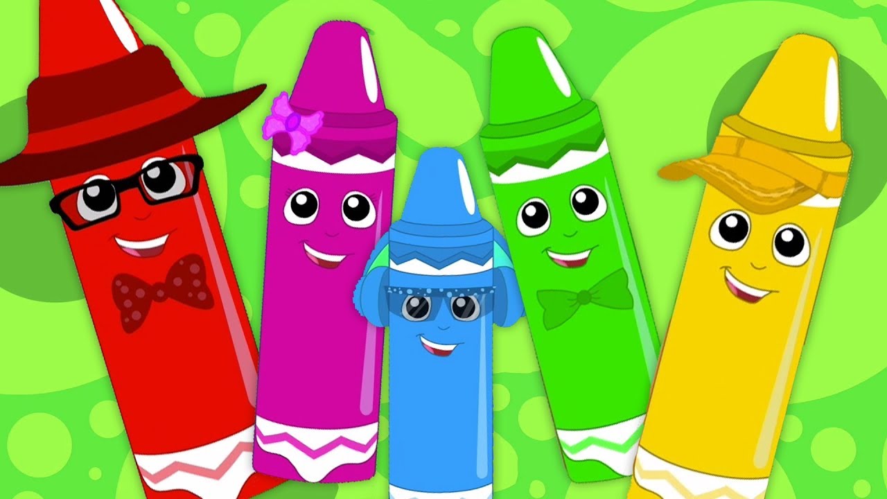 crayons dedo família | dedo família rimas | rima para crianças ...