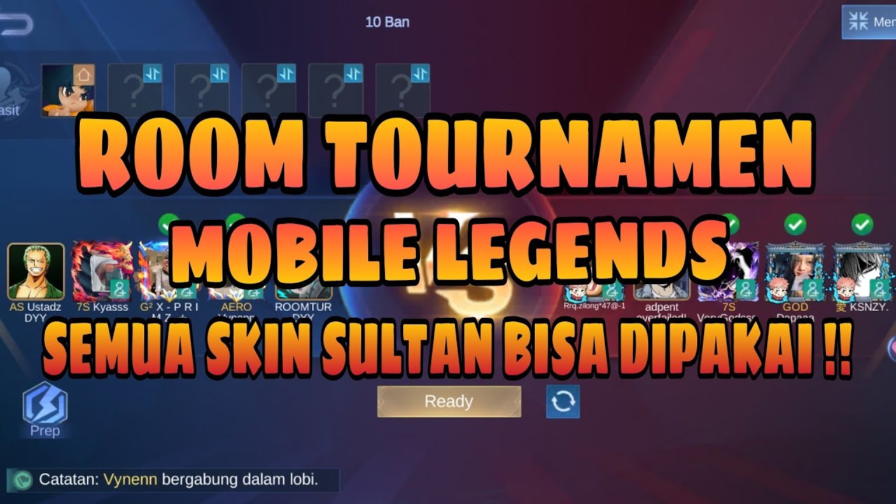 room turnamen mobile legends || cara main di room turnamen mobile ...