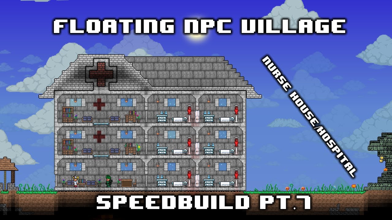 [SPEEDBUILD] - Floating NPC Village #7 (Nurse House/Hospital) - YouTube