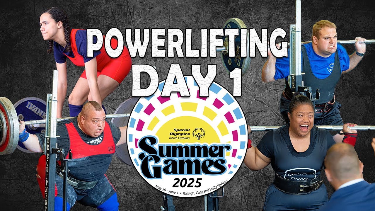 2025 Special Olympics North Carolina Summer Games Powerlifting Competition - Day 1 - YouTube