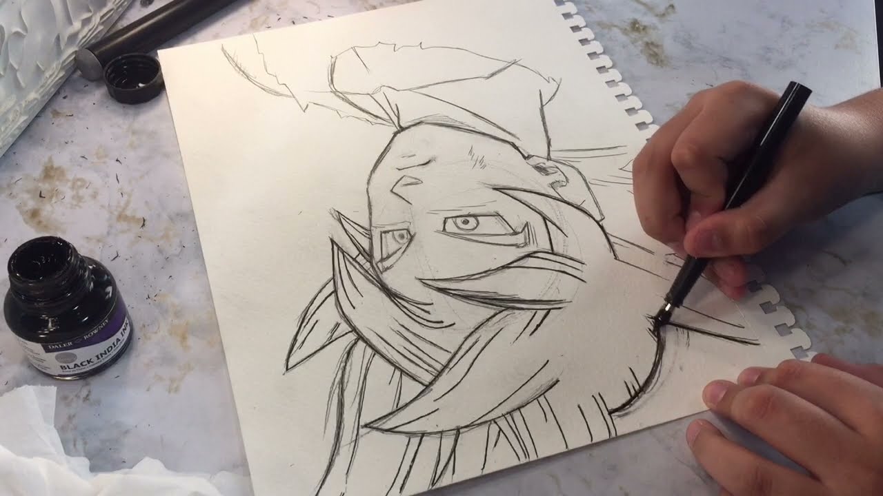 Drawing goku ui manga panel [speed drawing] - YouTube