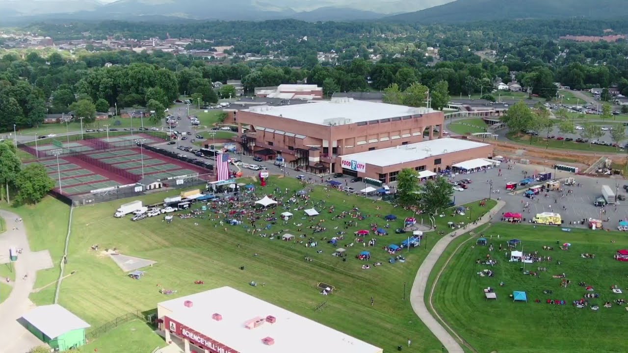 Drone 11 flies over Freedom Hall - YouTube