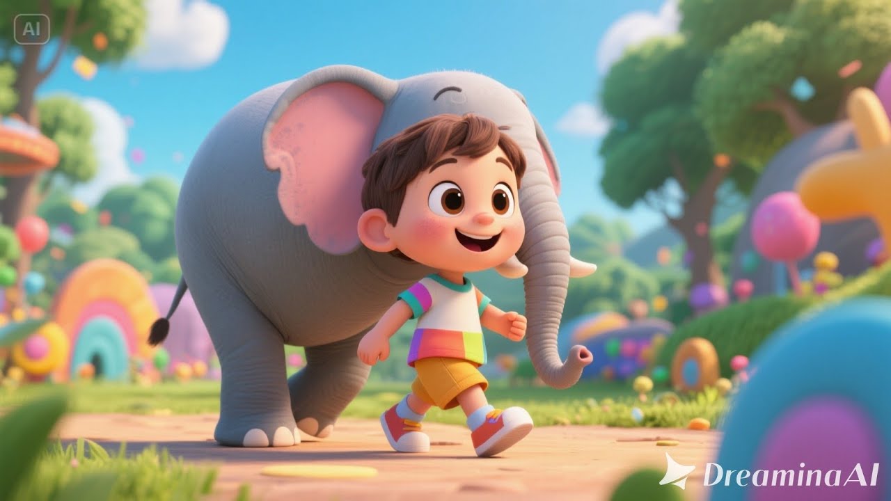 Stomp with Elephant Feet | Fun Action Song for Kids | Jungle Nursery ...
