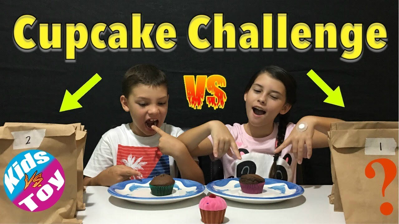 Super Gross !!! CUPCAKE CHALLENGE with Kids vs Toy! Mystery Toppings ...