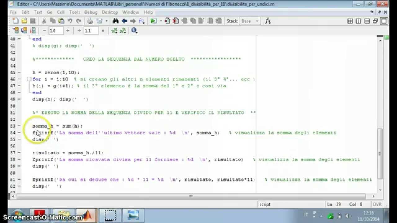3 Sequenza di Fibonacci con Matlab - YouTube