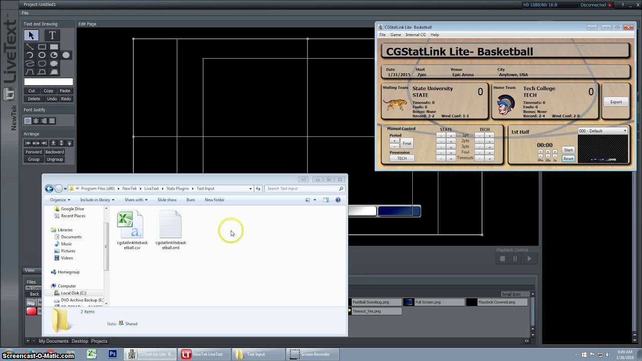 Setting up CGStatLink to Work with Newtek LiveText - YouTube