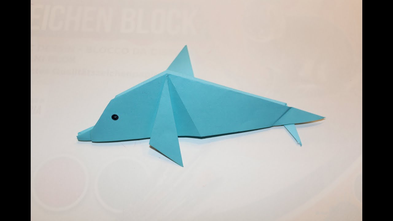 DELFIN DELFINO en ORIGAMI - YouTube