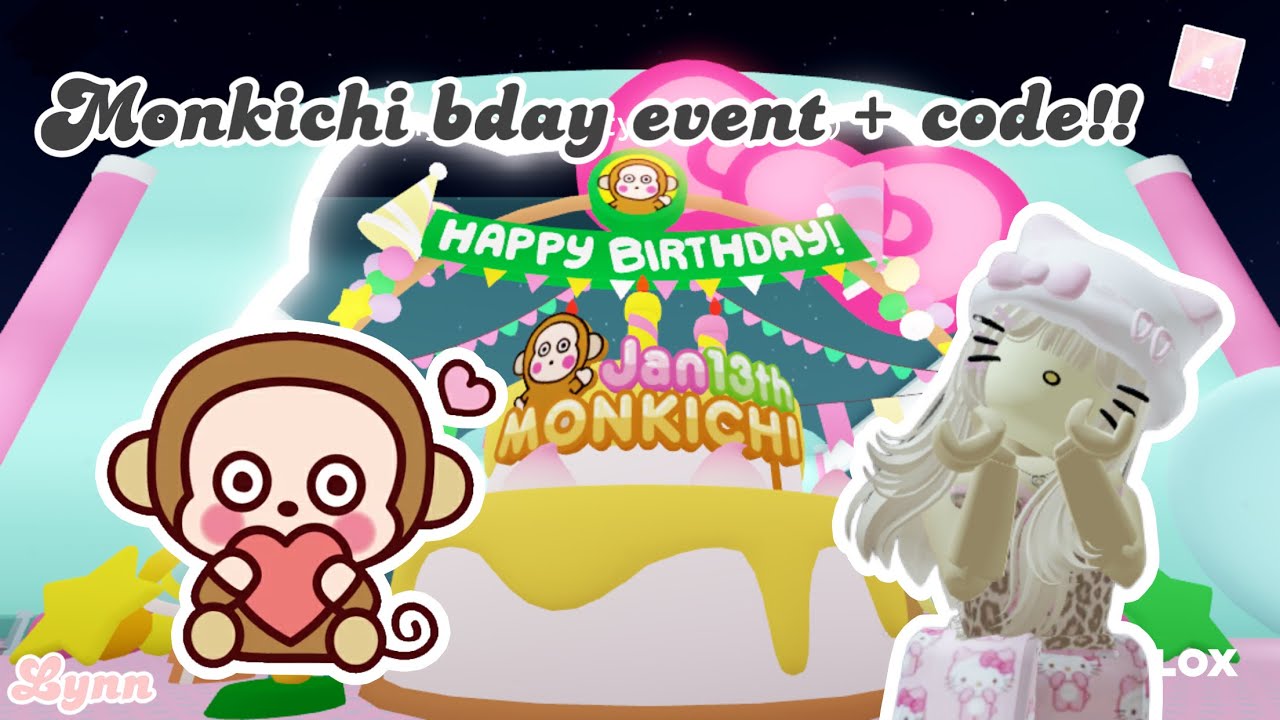 Monkichi bday + code!! Hello Kitty Cafe Roblox - YouTube