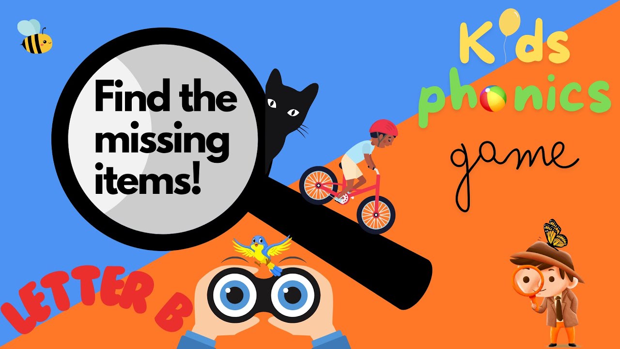 Phonics game for children| Letter B sound objects| Find the hidden ...