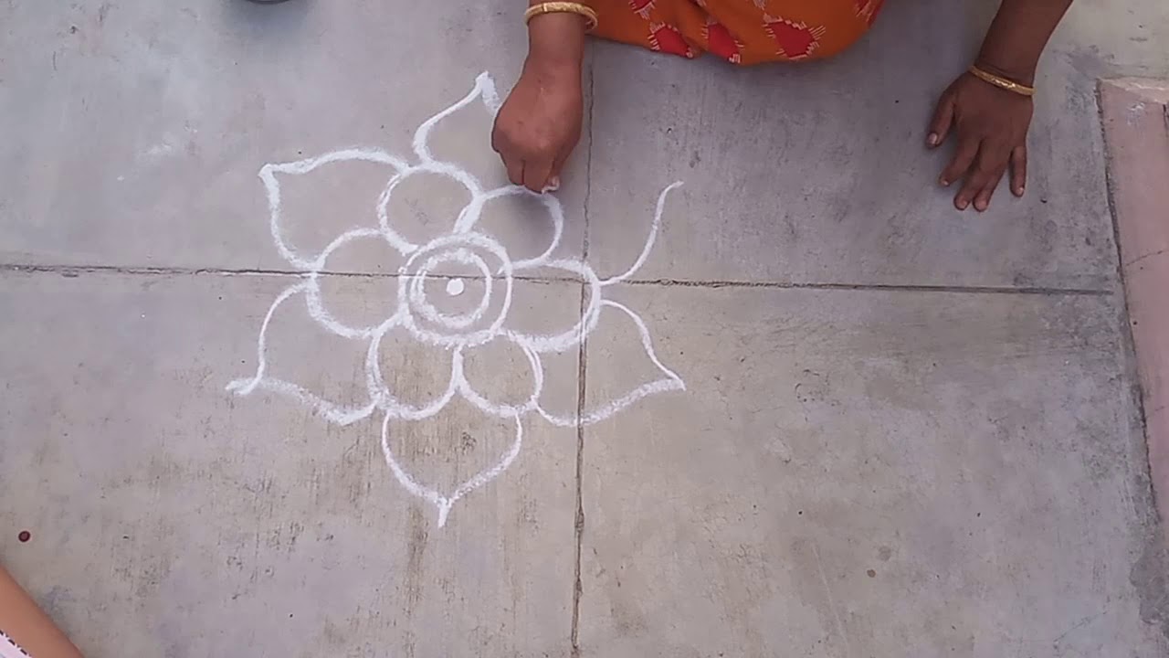 Easy and Quick Kolam., - YouTube
