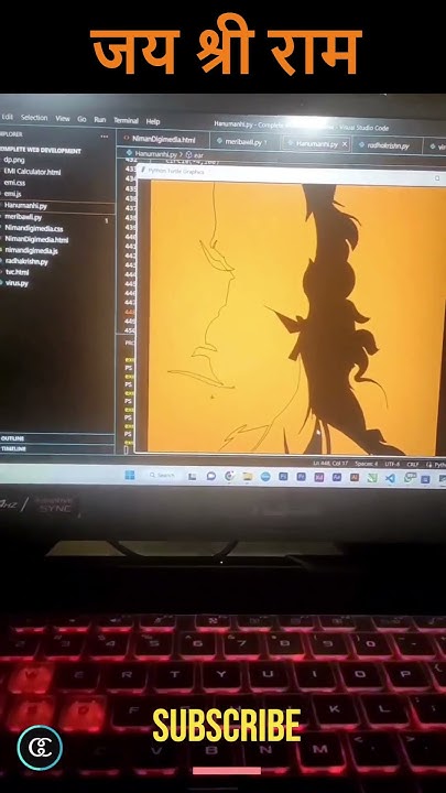 Hanumanji Image Creation Using Python Lord Hanuman Design Python