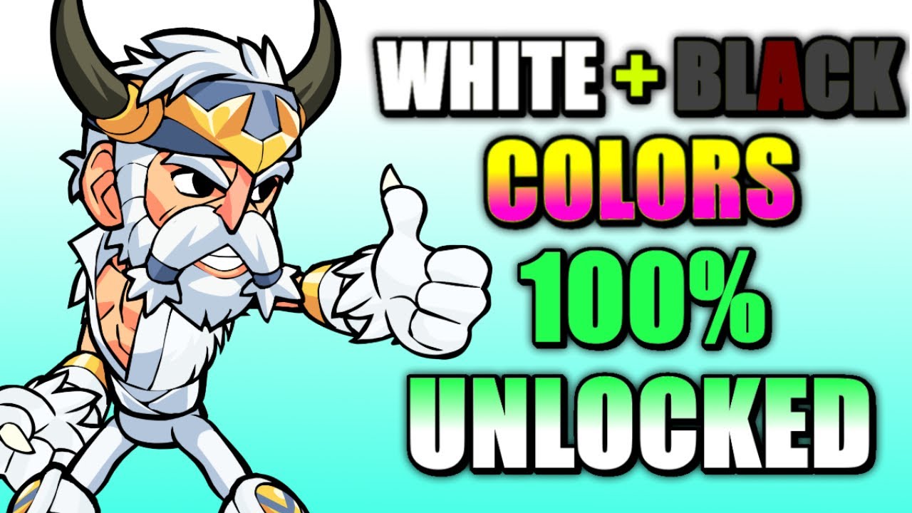 I unlocked ALL WHITE + BLACK COLORS in Brawlhalla!! + 1v1 Gameplay ...