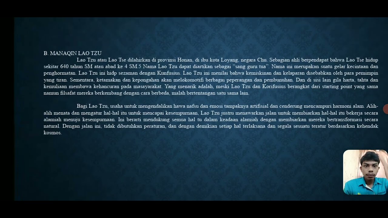 Muhammad Rifki 4520020 UAS Filsafat Timur - YouTube