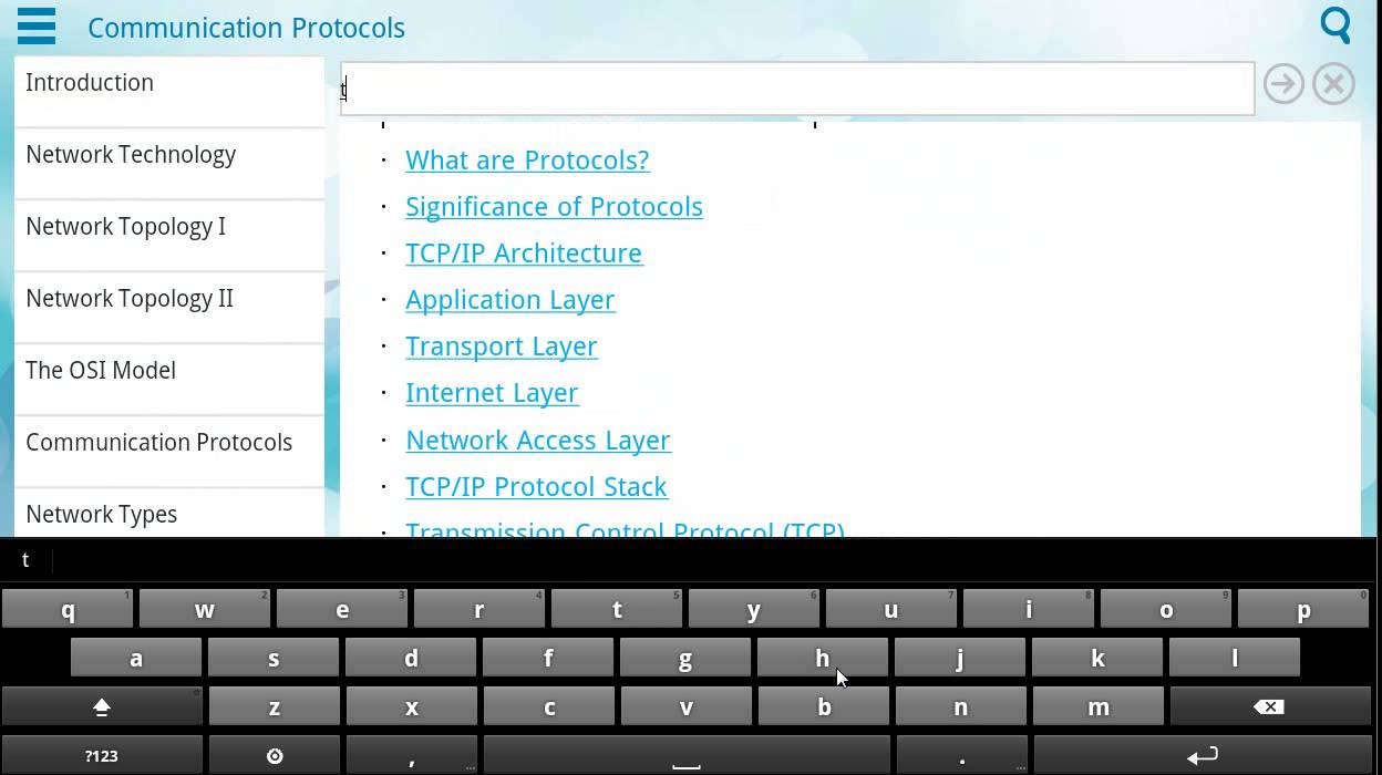 Demo of Networking 101 App on Android Tablet - YouTube