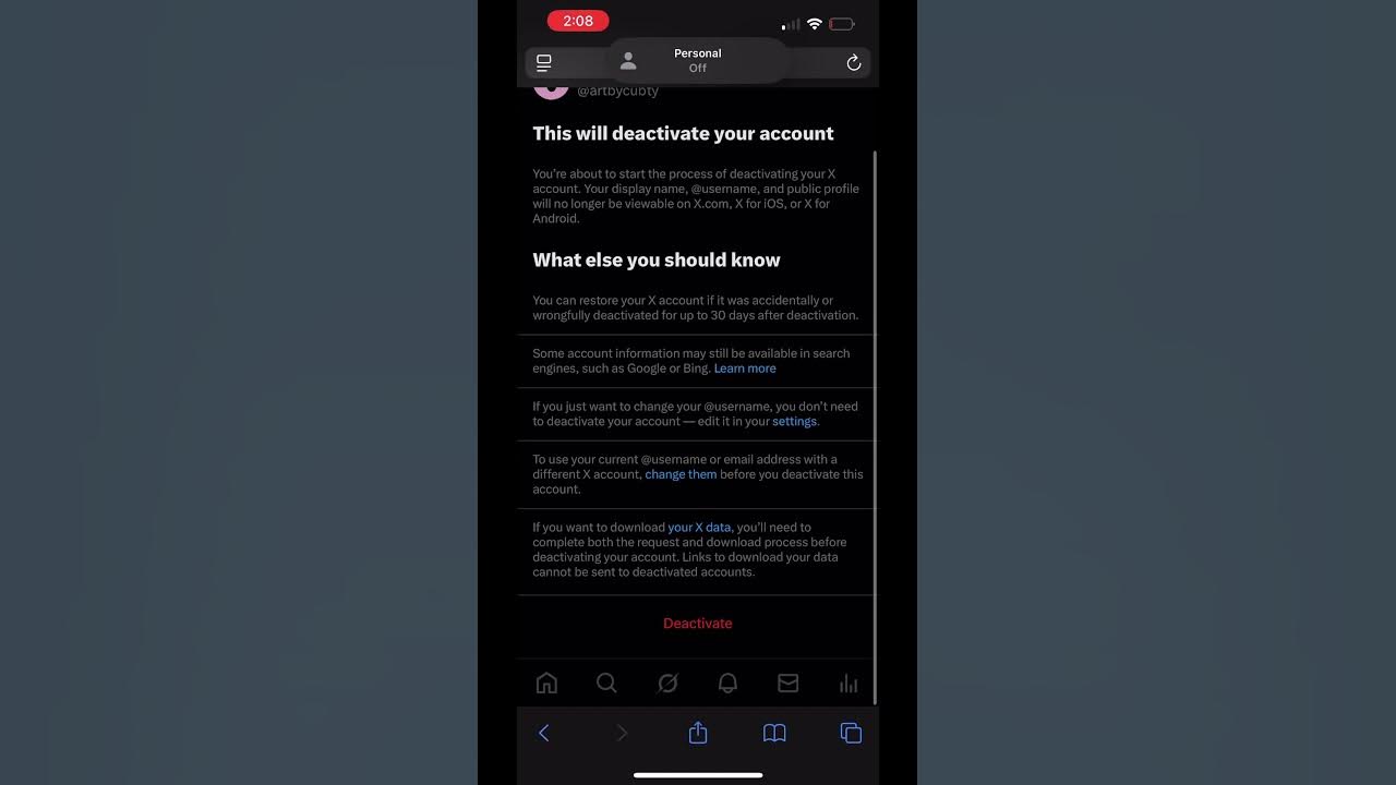 How to delete twitter account #foryou #delete #x #account #iphone #tutorials - YouTube