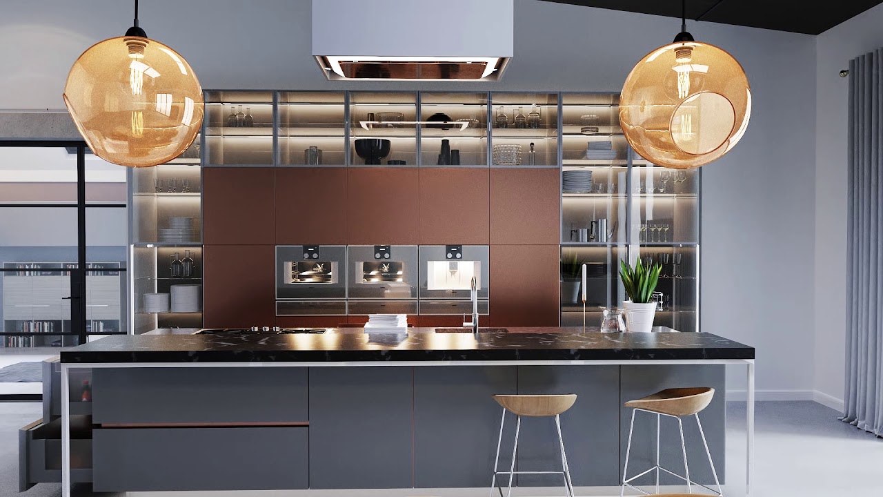 Contemporary Kitchen Animation - YouTube