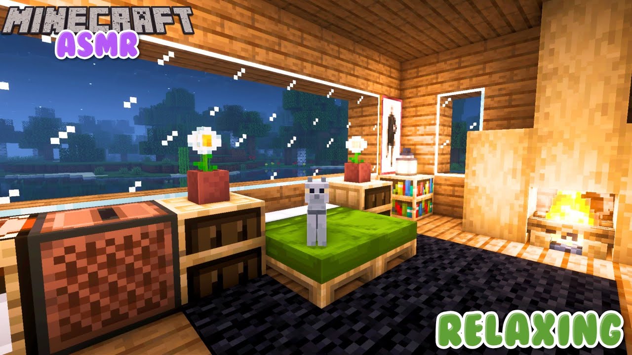 Relaxing Indoor Ambience with Minecraft Music + Some Rain - YouTube