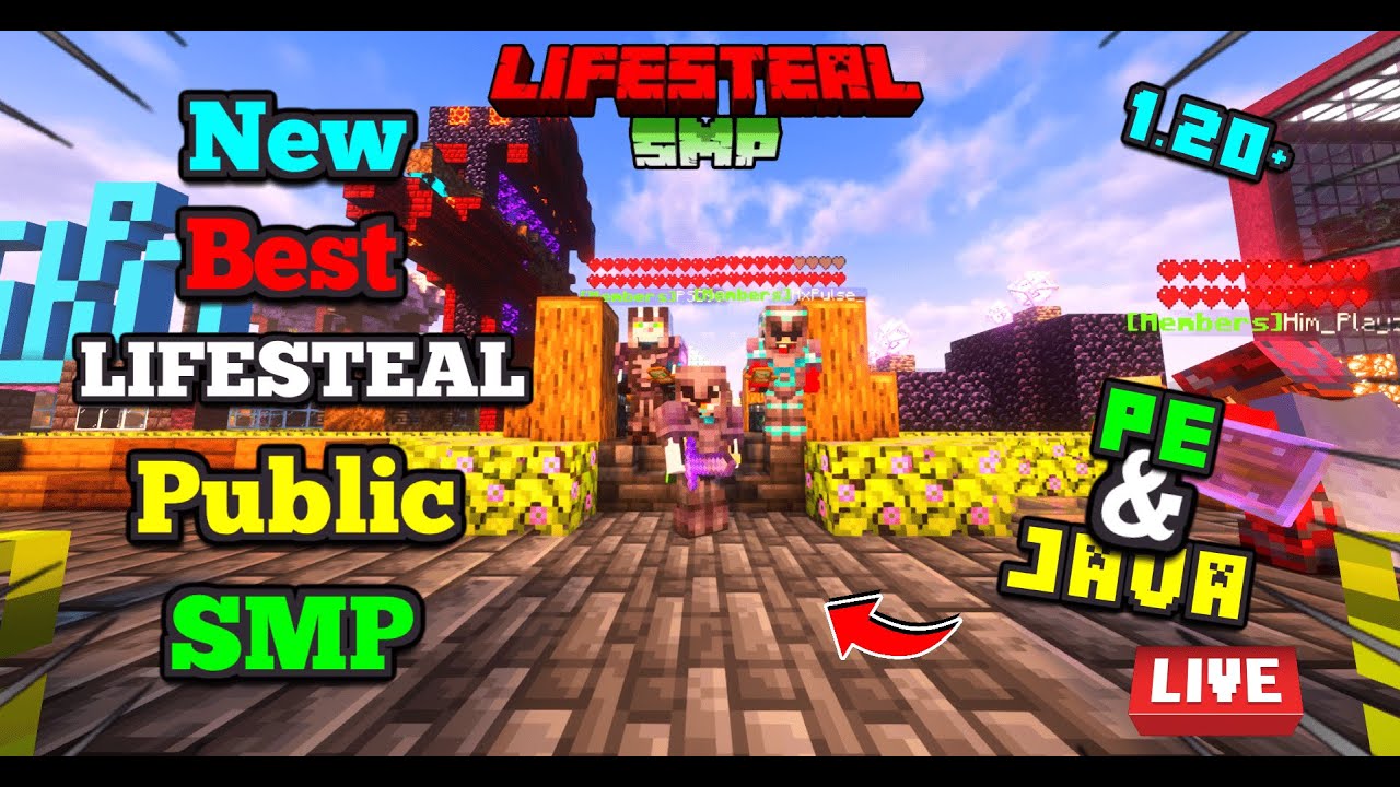 New Best Public LIFESTEAL Smp For PE + JAVA ️| 1.21+ || JOIN NOW FAST ...