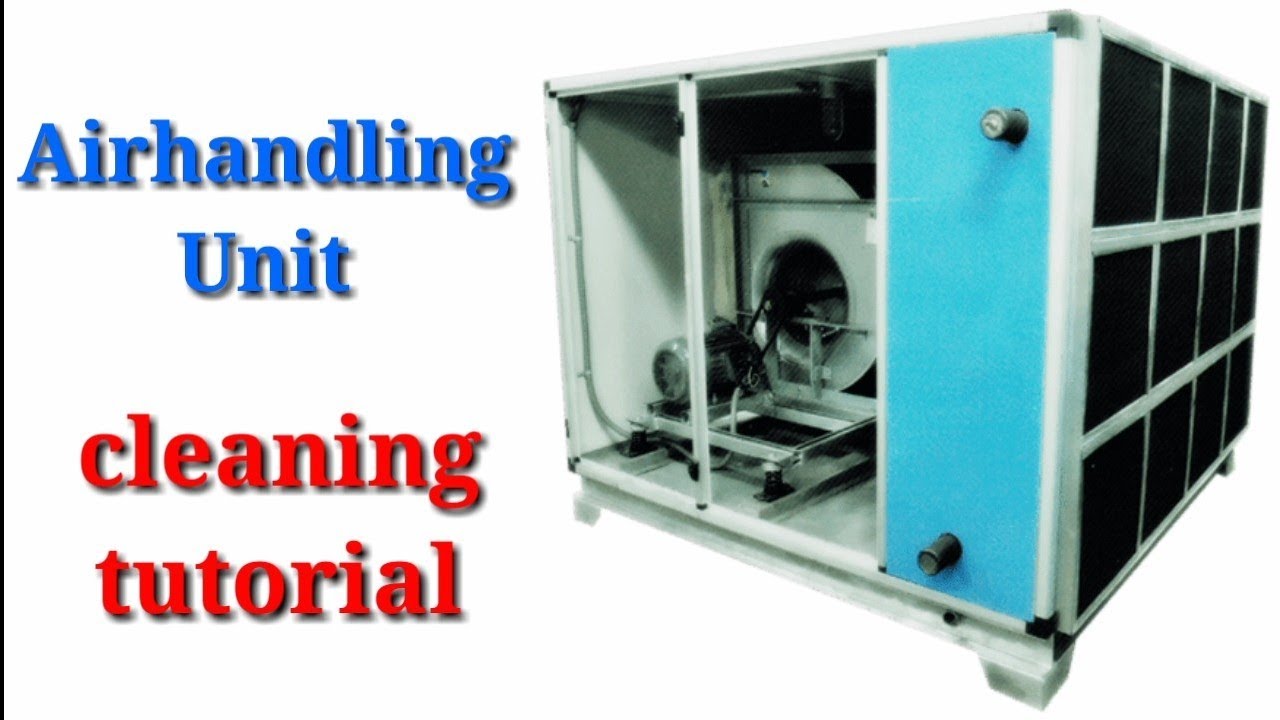 How to clean airhandling unit (ahu cabinet type upblast) - YouTube