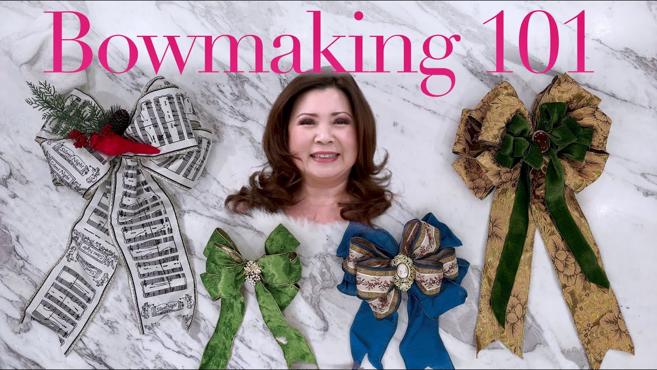 How to Make Bows | Christmas Bow Making | Bow Making Tutorial - YouTube