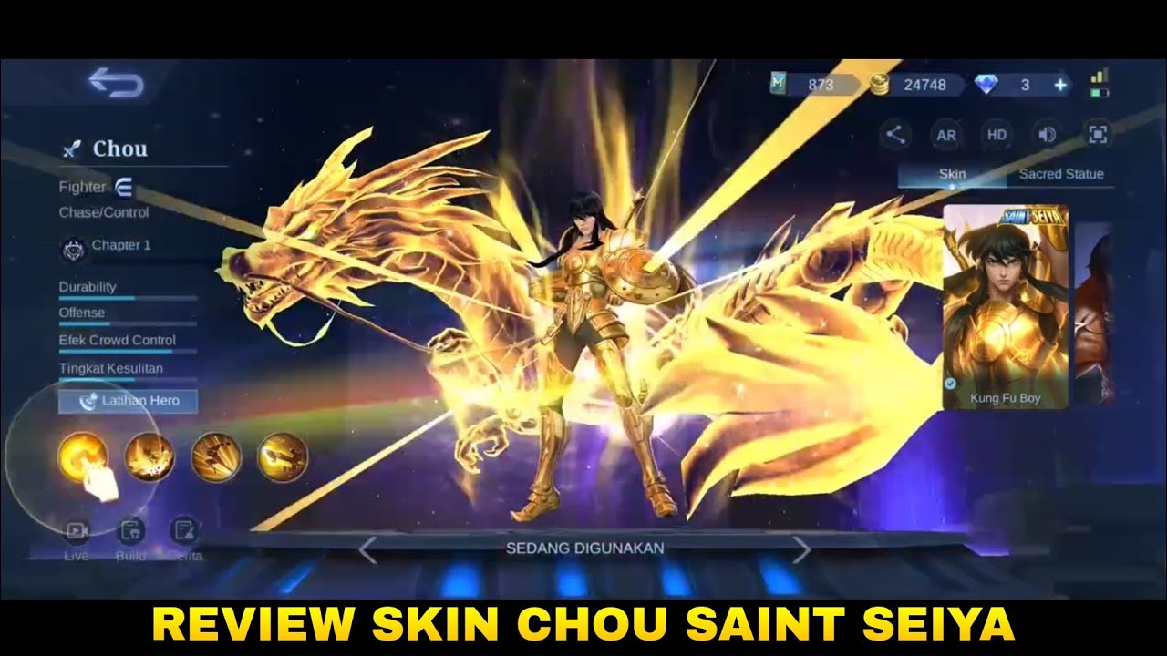 Review Skin Chou Saint Seiya - YouTube