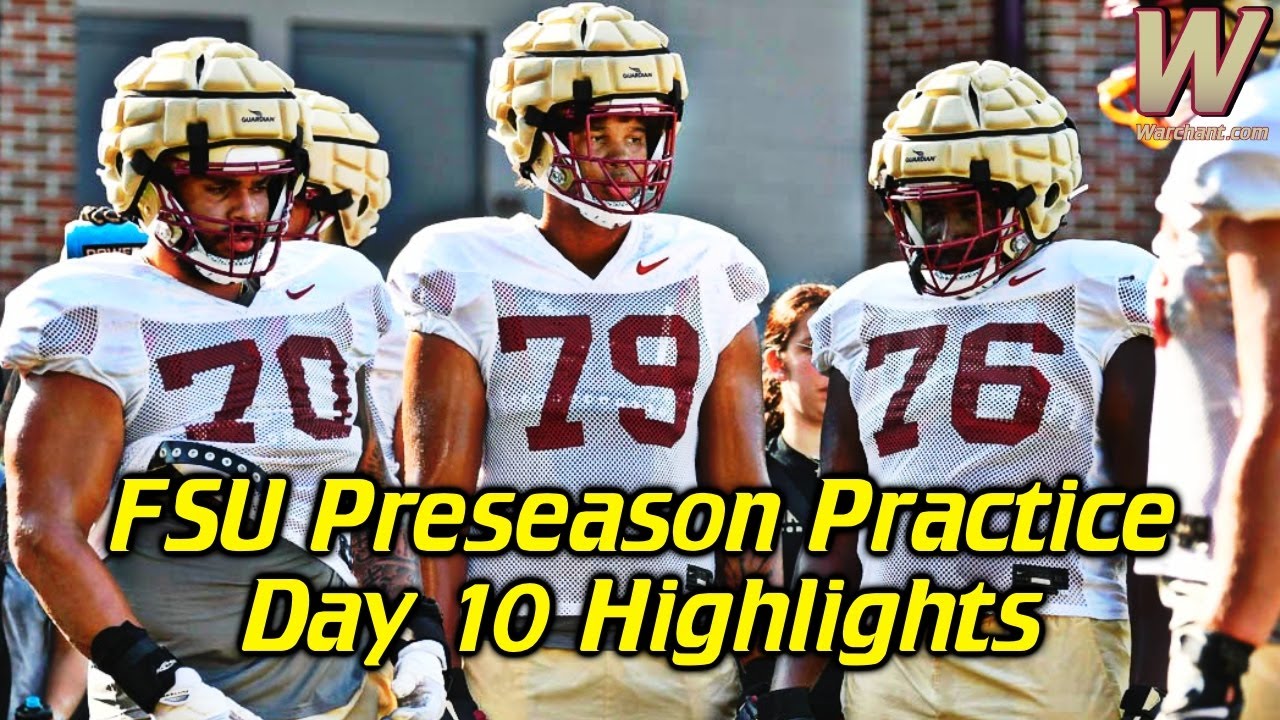 FSU Football Practice Highlights | Preseason Practice Day 10 | FSU ...