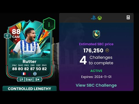 RUTTER TOTAL RUSH SBC IN FC 25 Ultimate Team, Are you completing? # ...