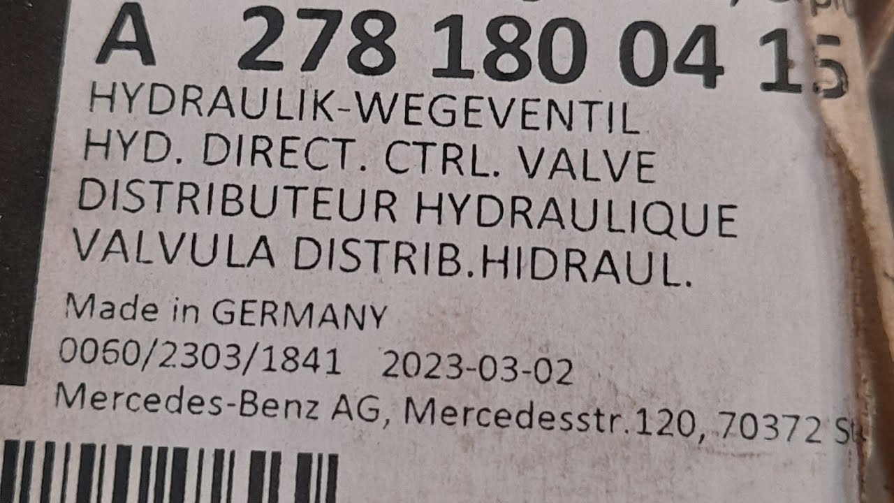 Mercedes benz SClass 222 ,replacement of oil pump valve. remove and ...