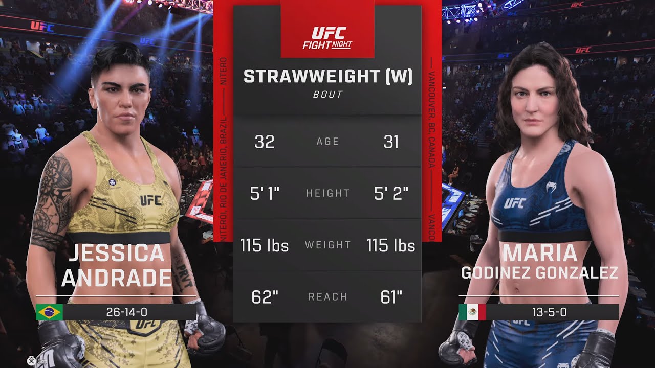 UFC 319 Jessica Andrade vs Lupita Godinez UFC 5 Strawweight Fight ...