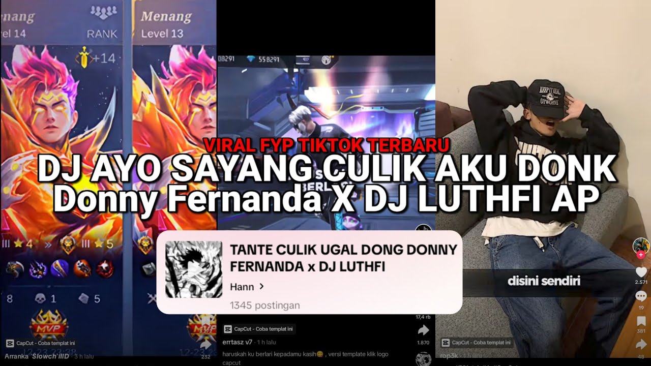 DJ AYO SAYANG CULIK AKU DONK SLOWED [ Donny Fernanda X DJ LUTHFI AP ] | FYP VIRAL TIKTOK TERBARU ...