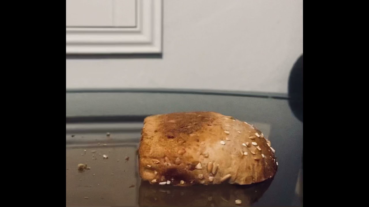 Piece of bread falling over, (but there is no anticipation) - YouTube