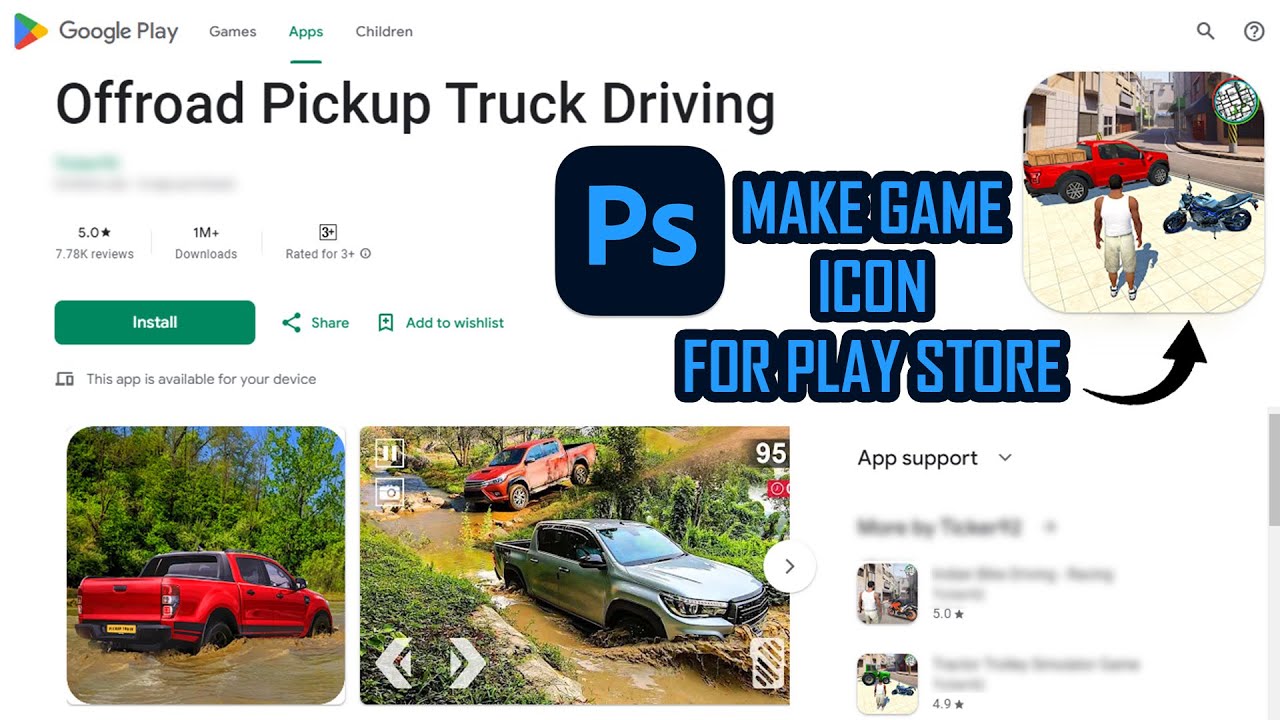 How To Make Game Icon in Photoshop | post production | photoshop ...