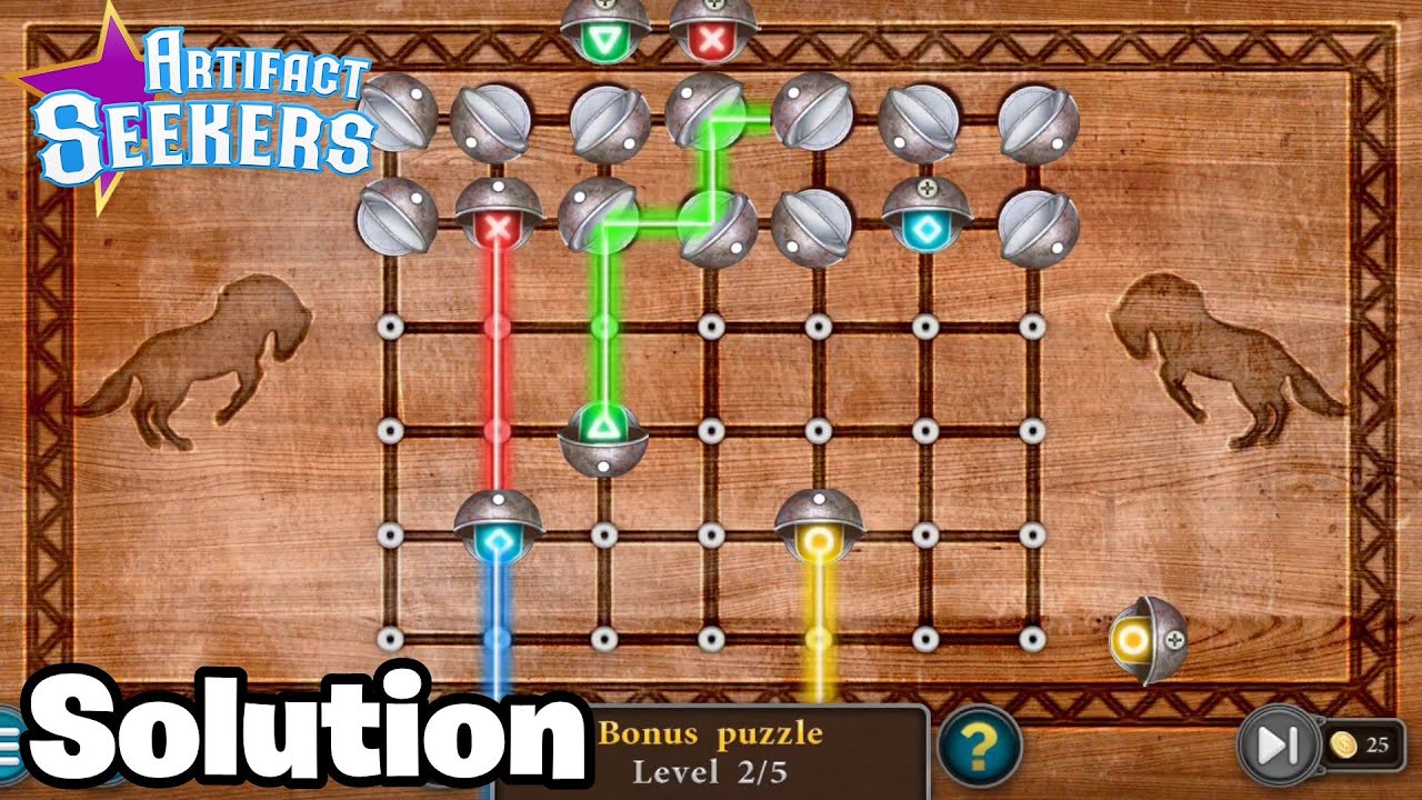 Artifact Seekers - Bonus Puzzle Level 2 Join colored lines - EP. 2 Solution - YouTube