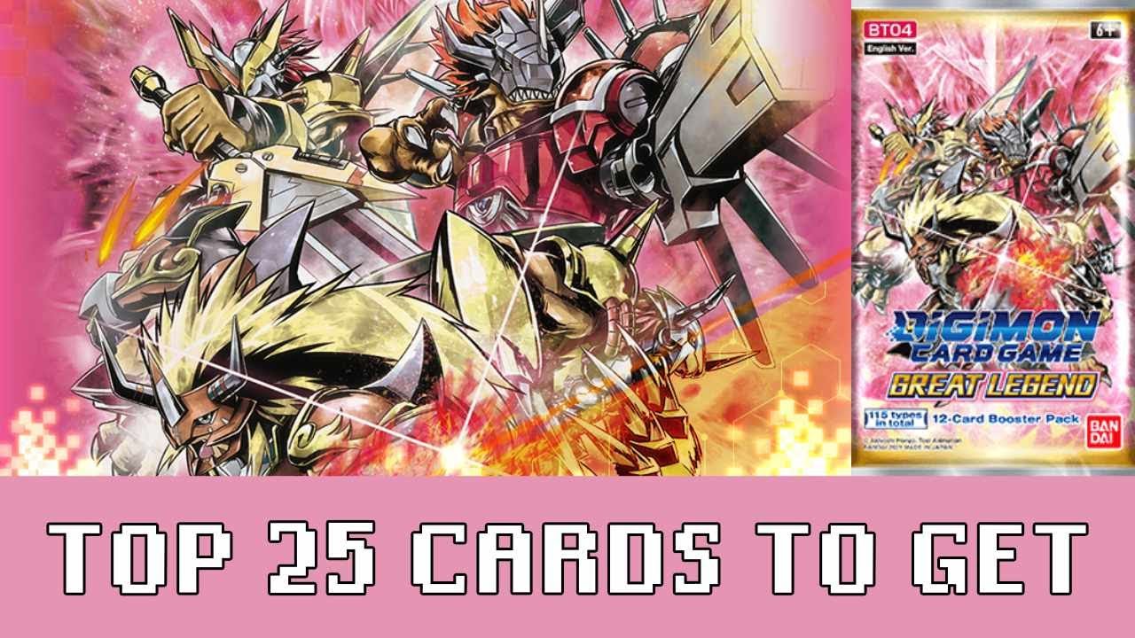 Digimon TCG 25 cards to keep/get from BT04 Great Legend (rares and up ...