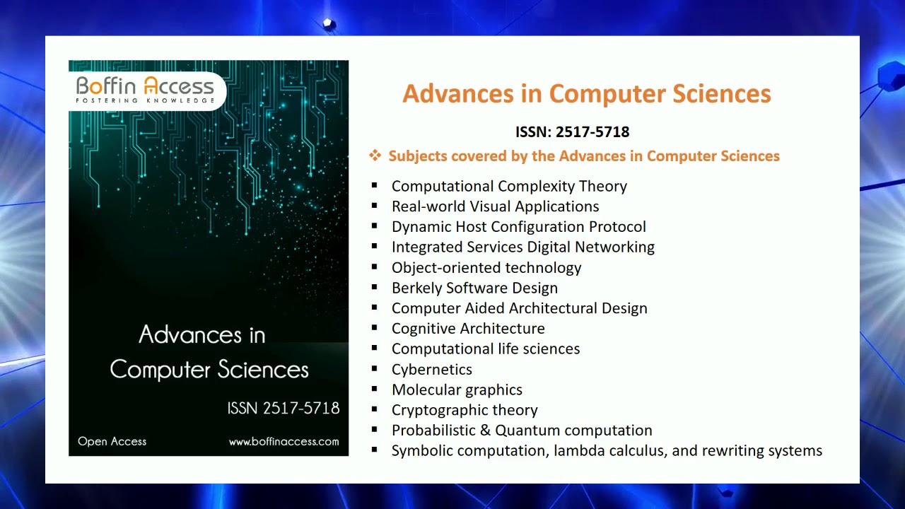 Boffin Access | Advances in Computer Sciences - YouTube