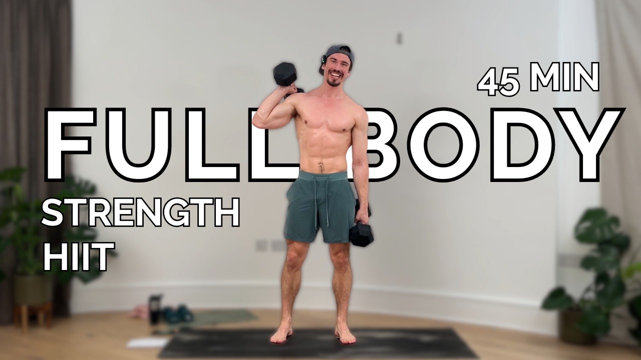 45 Min Full Body Strength & HIIT Workout at Home | Build Muscle & Burn ...