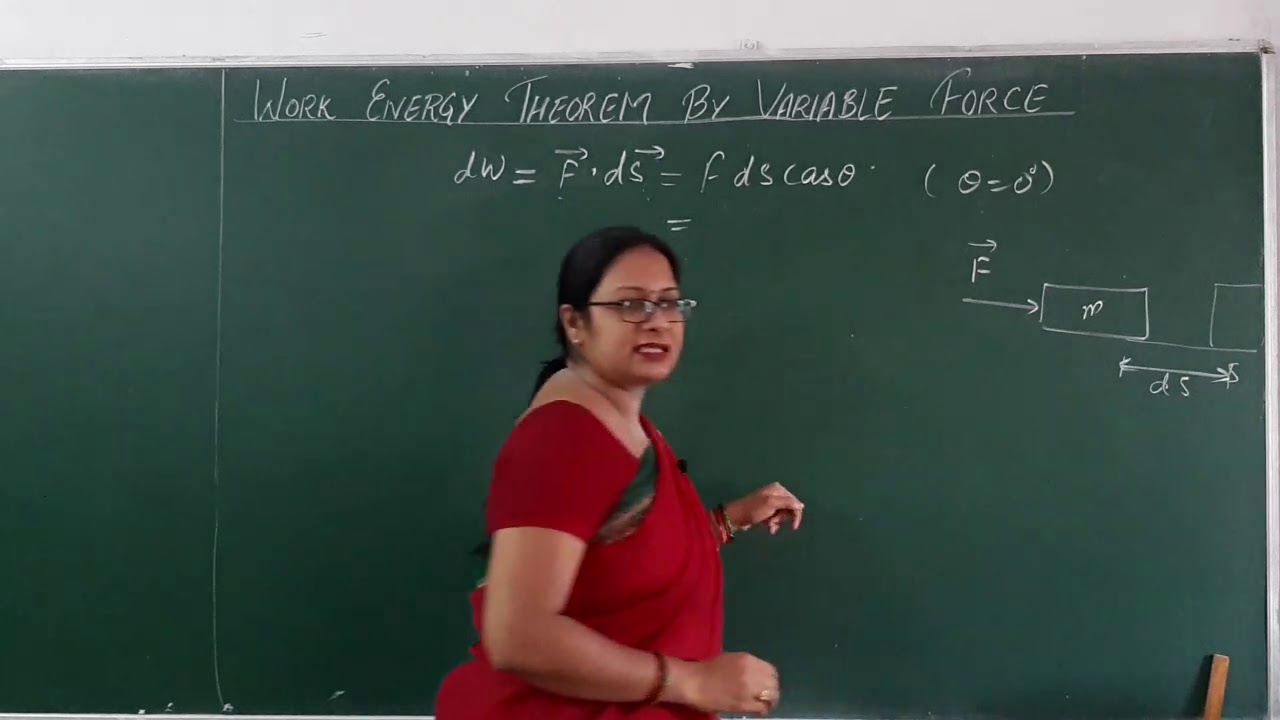 Work energy Theorem by a variable force class 11th - YouTube