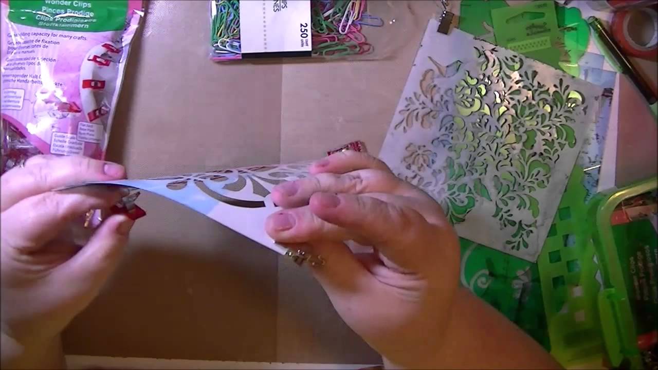 Hanging stencil storage idea - YouTube