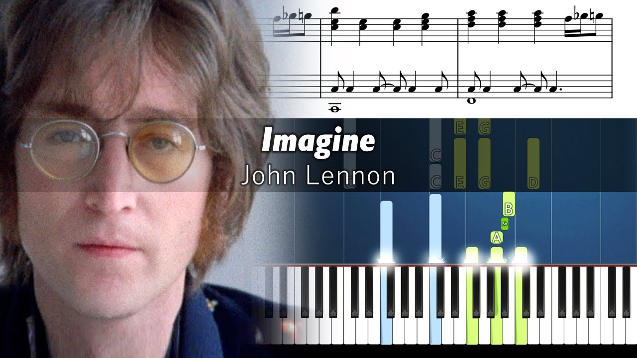 John Lennon - Imagine - Accurate Piano Tutorial with Sheet Music - YouTube