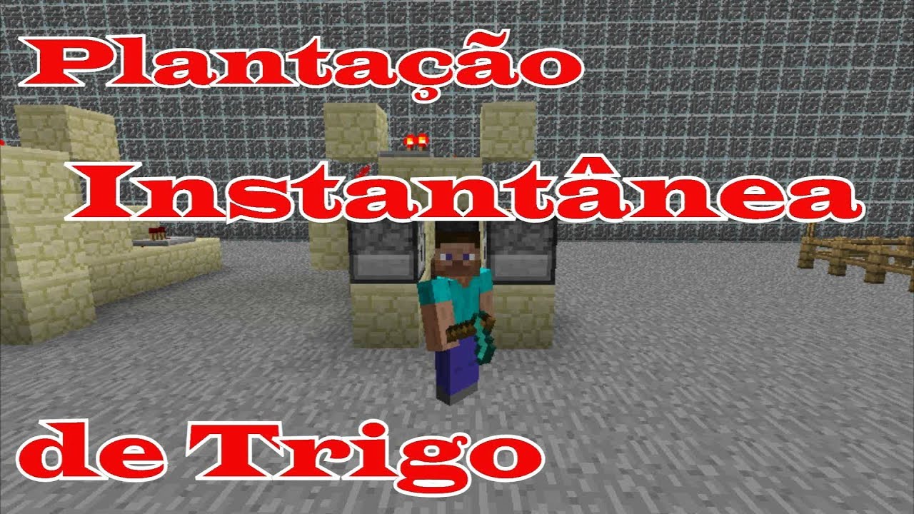 Minecraft - Plantação de Trigo Instantânea (Tutorial) - YouTube